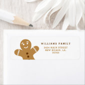 Gingerbread Man Mailing Labels | Zazzle