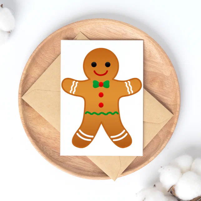 Gingerbread Man - Merry Christmas Postcard | Zazzle