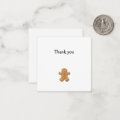 Gingerbread Man Mini Thank You Note Card | Zazzle