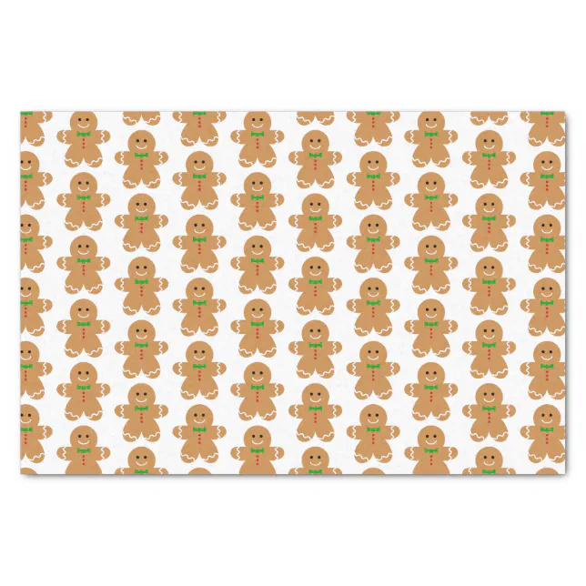 Gingerbread Man Pattern Tissue Paper | Zazzle
