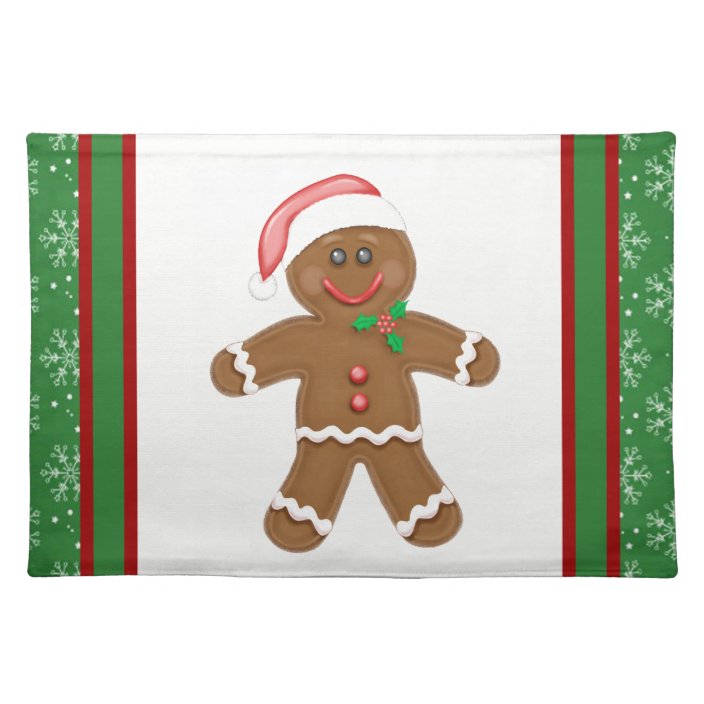 Gingerbread Man Placemat | Zazzle.com