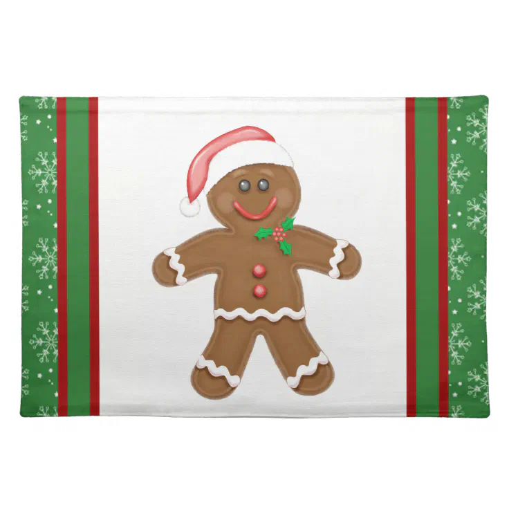 Gingerbread Man Placemat | Zazzle