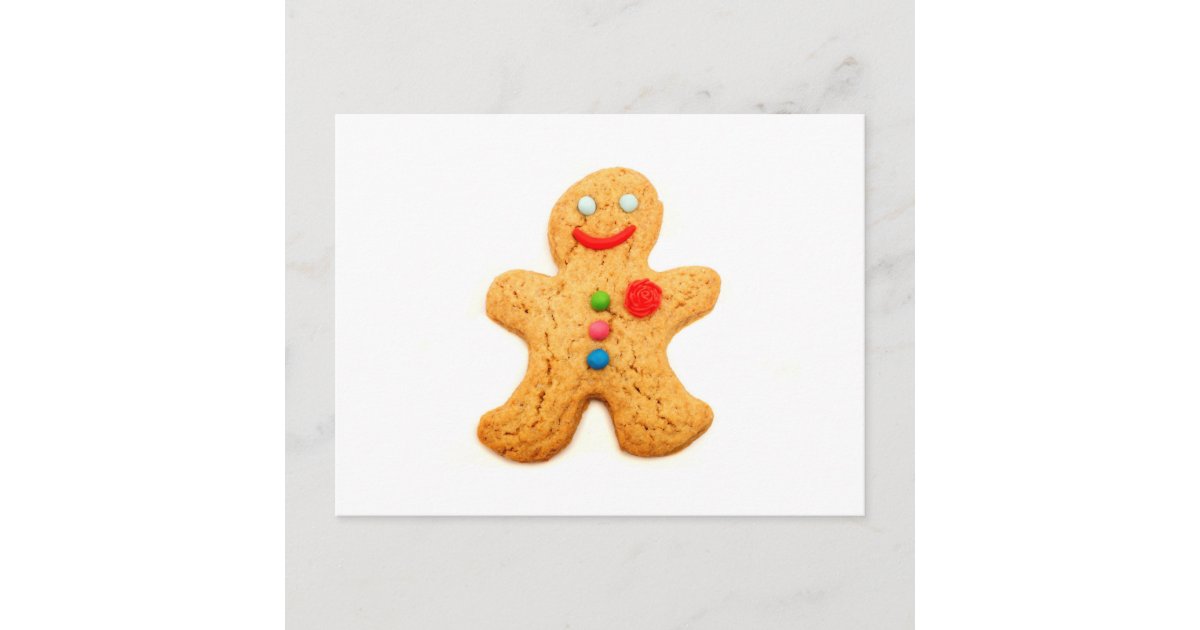 Gingerbread man postcard | Zazzle