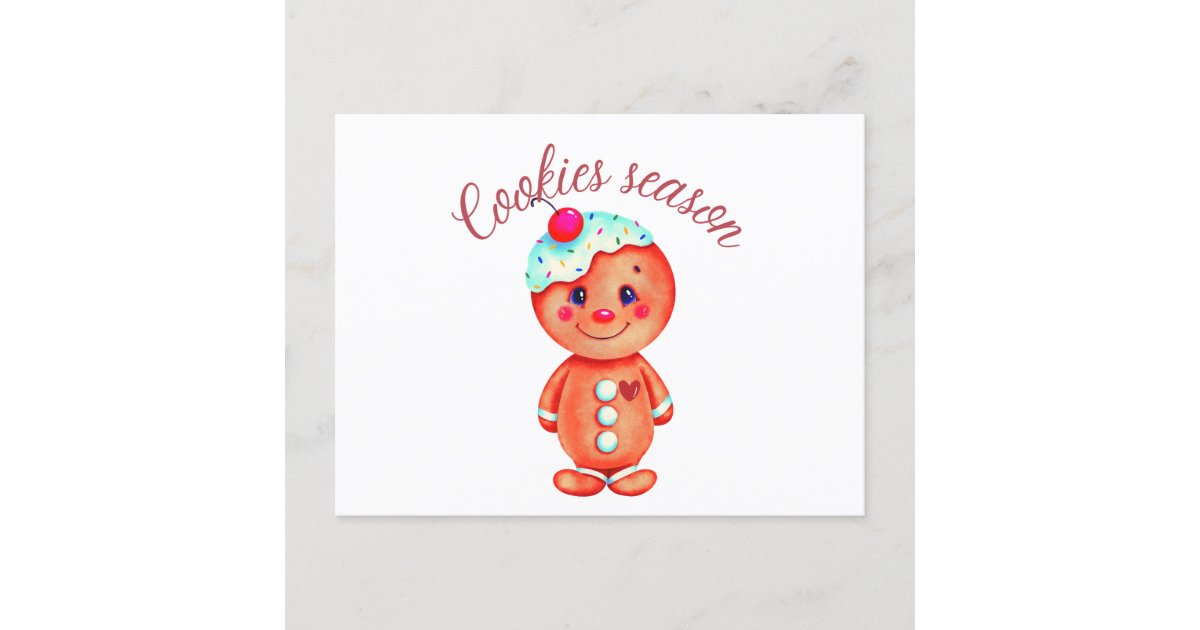 Gingerbread Man Postcard | Zazzle