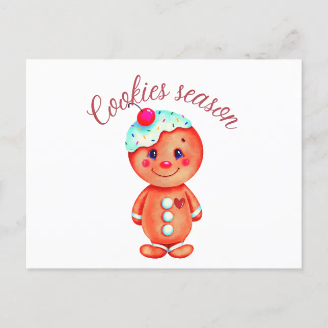 Gingerbread Man Postcard | Zazzle