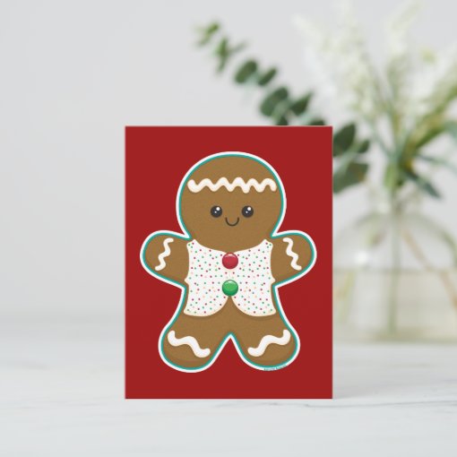 Gingerbread Man Postcard | Zazzle