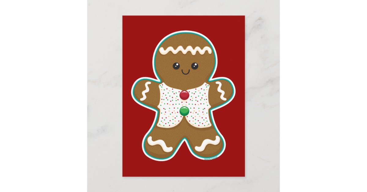 Gingerbread Man Postcard | Zazzle