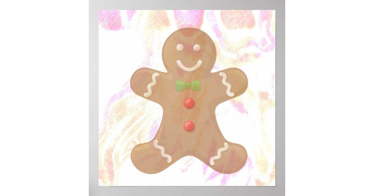 Gingerbread Man Poster | Zazzle
