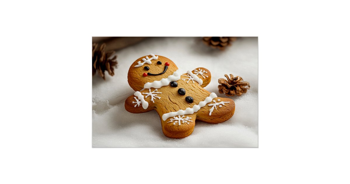 Gingerbread Man Poster | Zazzle