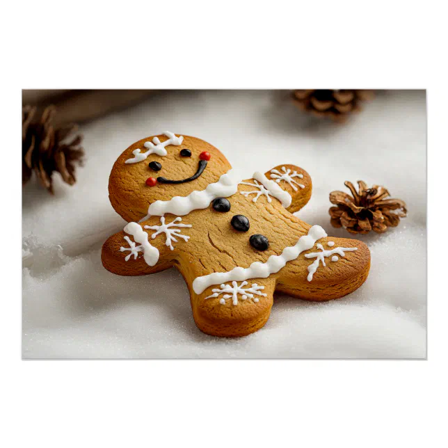 Gingerbread Man Poster | Zazzle