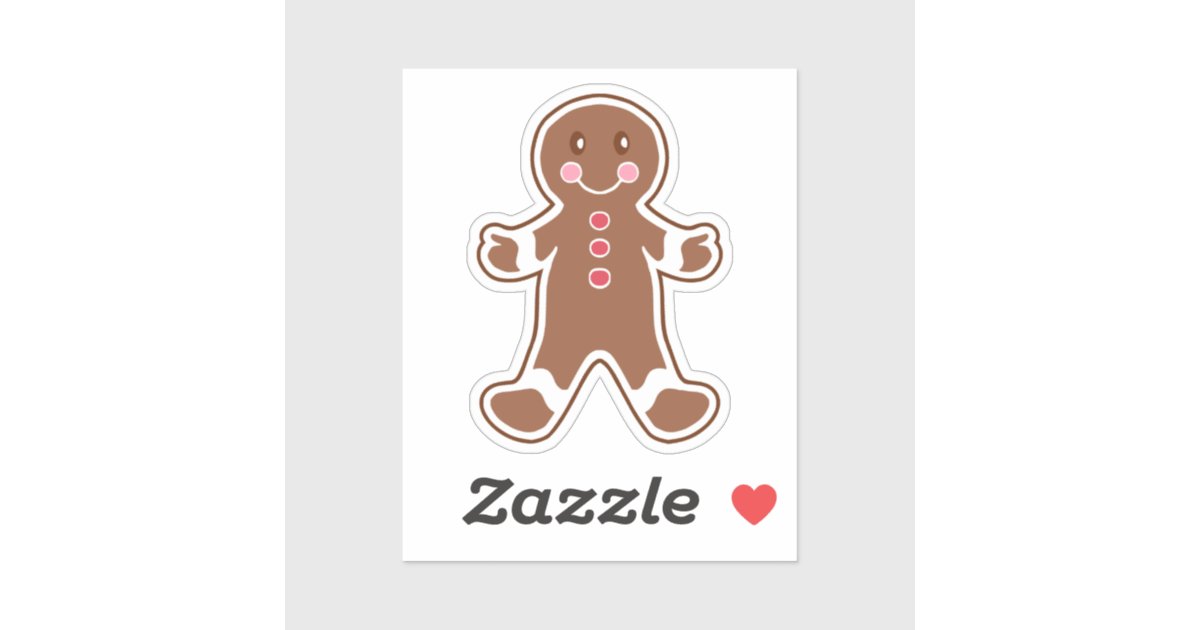 Gingerbread Man Sticker | Zazzle