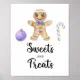 Gingerbread man - sweets and treats baby shower poster | Zazzle