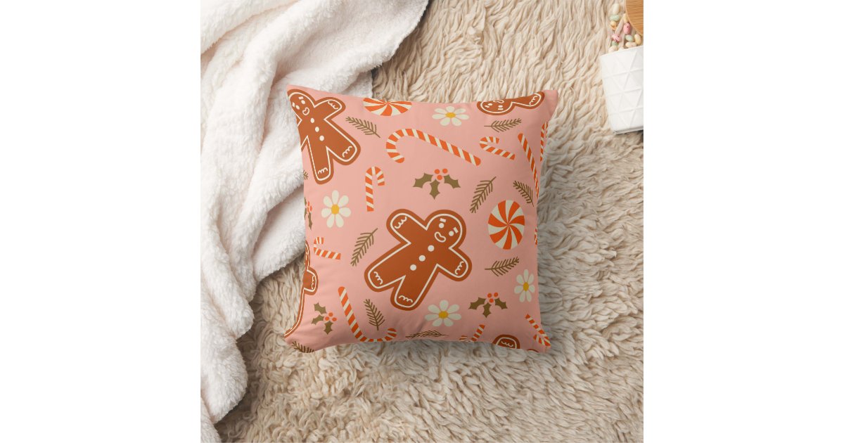 Gingerbread Man Throw Pillow | Zazzle