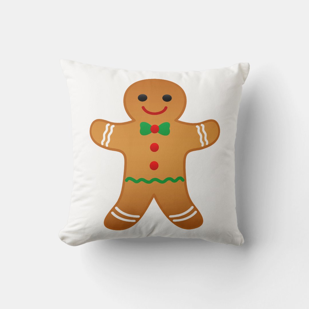 Gingerbread Man Throw Pillow | Zazzle