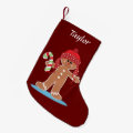 Gingerbread Man with a Smile Small Christmas Stocking | Zazzle