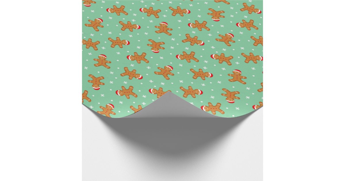 Gingerbread Man Wrapping Paper | Zazzle