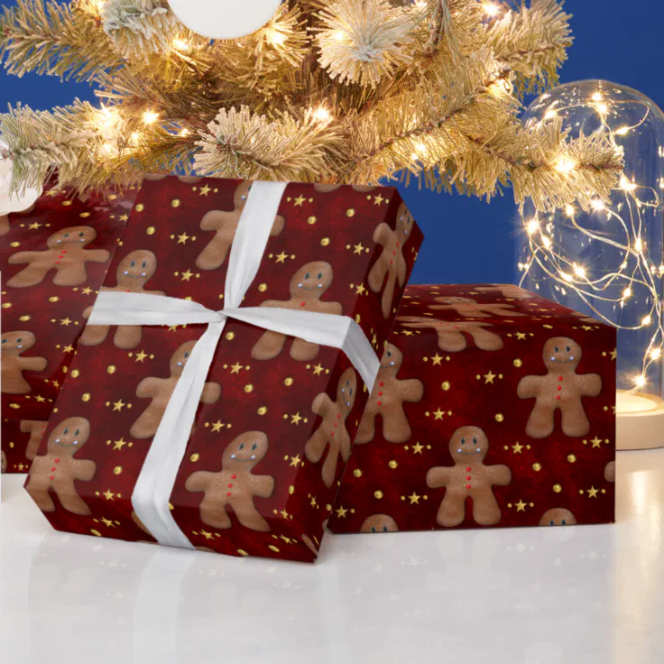 Gingerbread Men Christmas Wrapping Paper | Zazzle