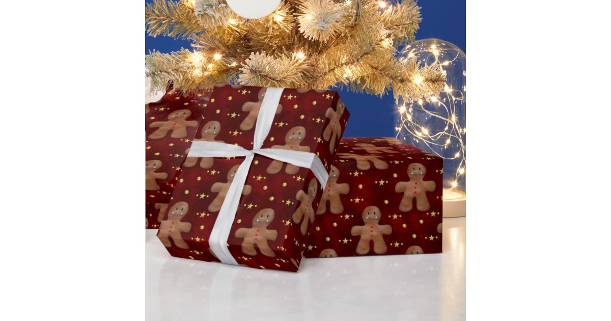 Gingerbread Men Christmas Wrapping Paper | Zazzle