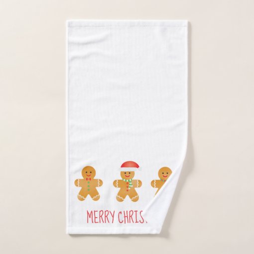 Gingerbread Men Pattern Bath Towel Set | Zazzle