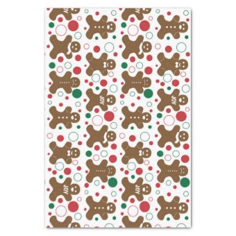Gingerbread Men Tissue Paper | Zazzle