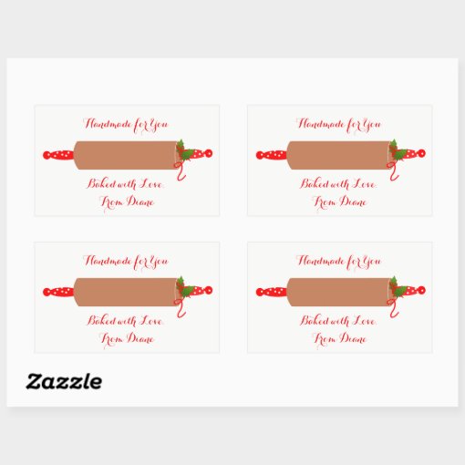 Gingerbread Rolling Pin Stickers | Zazzle
