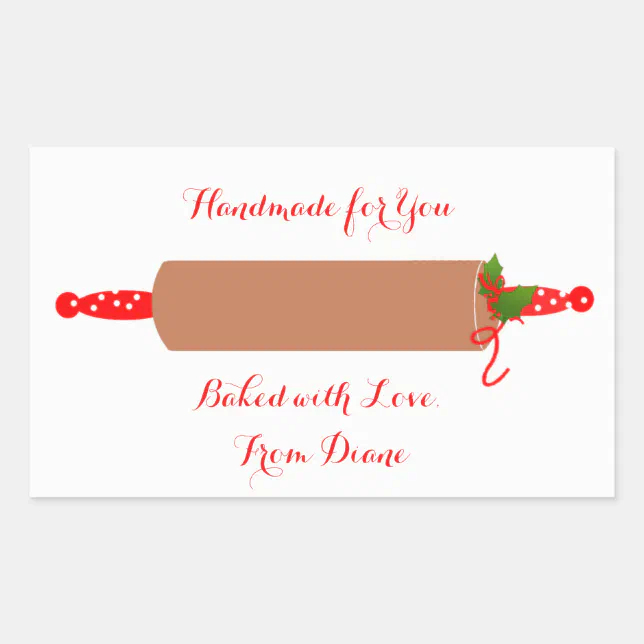Gingerbread Rolling Pin Stickers | Zazzle