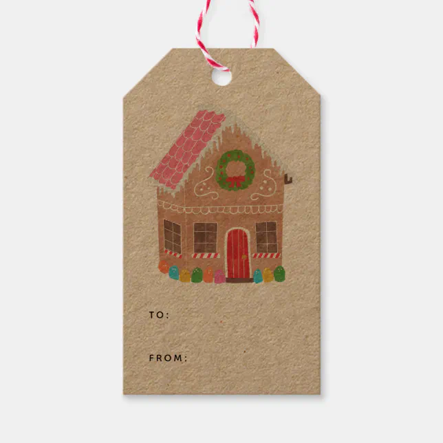 Gingerbread Street Gift Tags | Zazzle