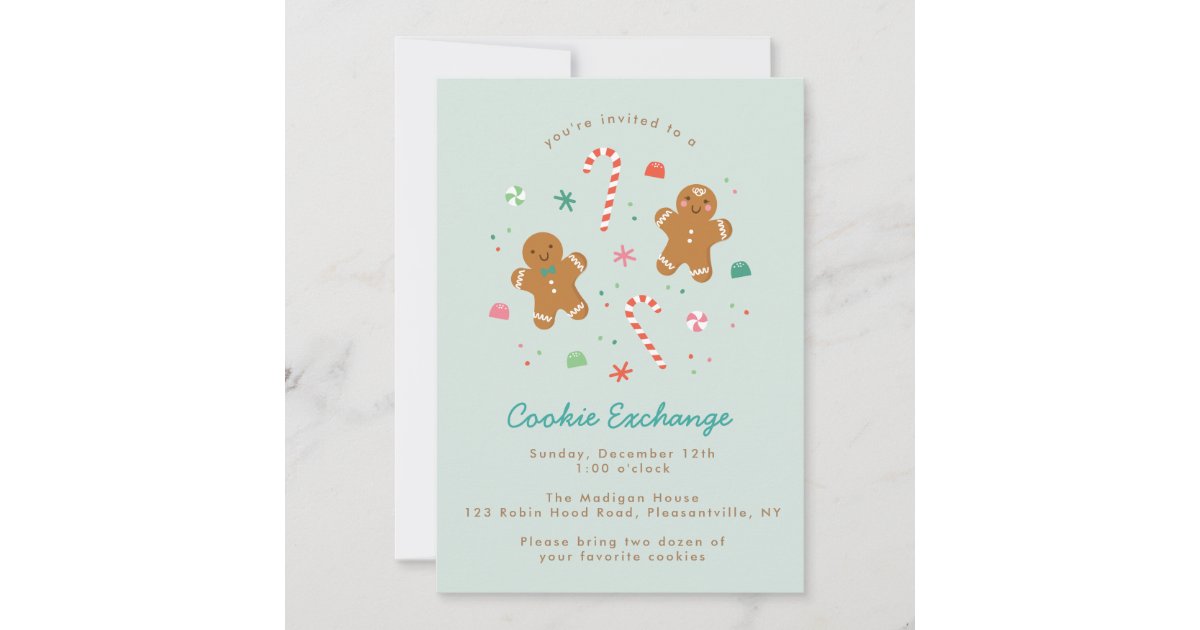 Gingerbread Wishes invitation | Zazzle