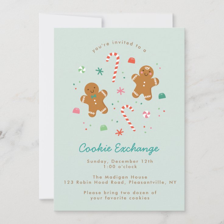 Gingerbread Wishes invitation | Zazzle