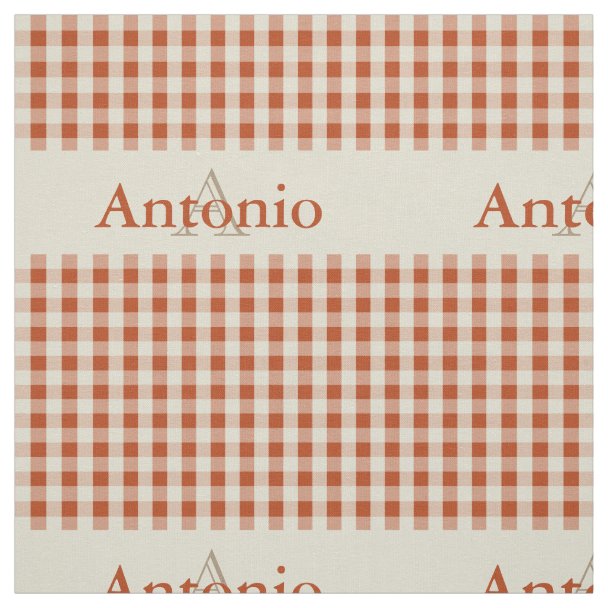 Orange plaid fabric | Zazzle