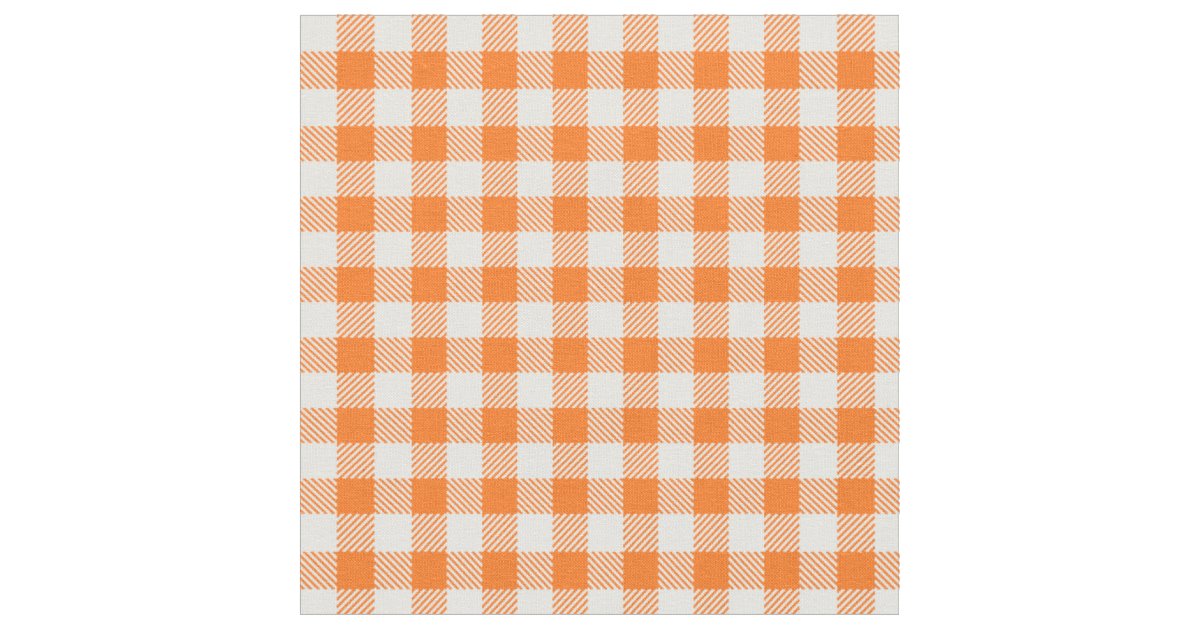 Gingham Check Print Fabric | Zazzle