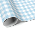 Gingham Pale Blue Wrapping Paper | Zazzle