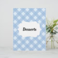 Gingham Recipe Binder Tab Inserts Divider | Zazzle