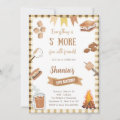 Gingham Smores S'mores Bonfire Camping Invitation | Zazzle