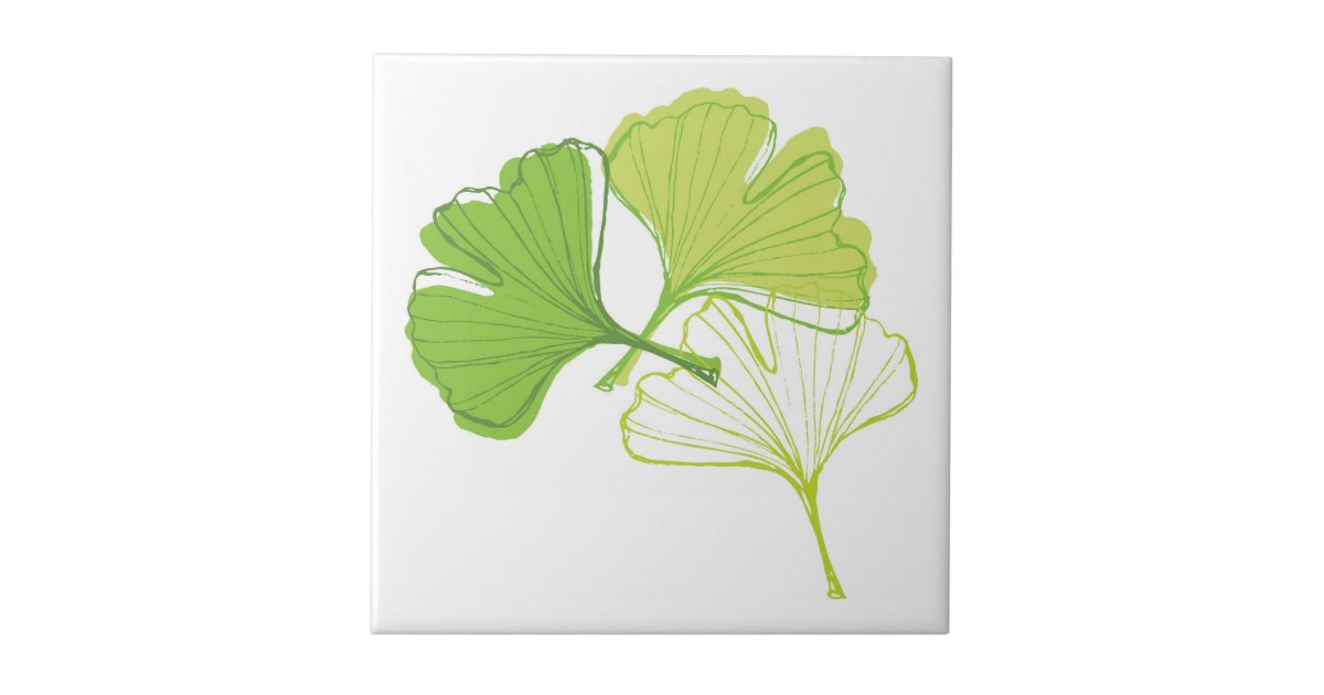 Ginkgo Leaf Ceramic Tile | Zazzle
