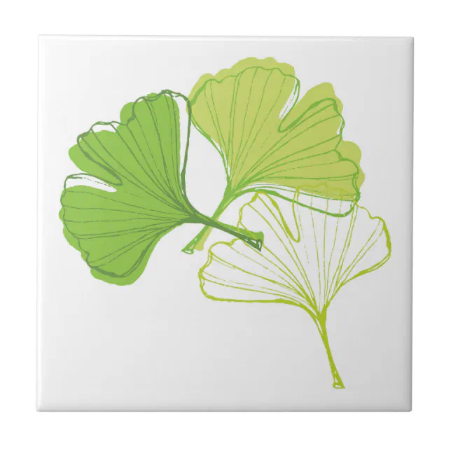 Ginkgo Leaf Ceramic Tile | Zazzle