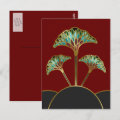 Ginkgo Leaves Art Deco Postcard | Zazzle