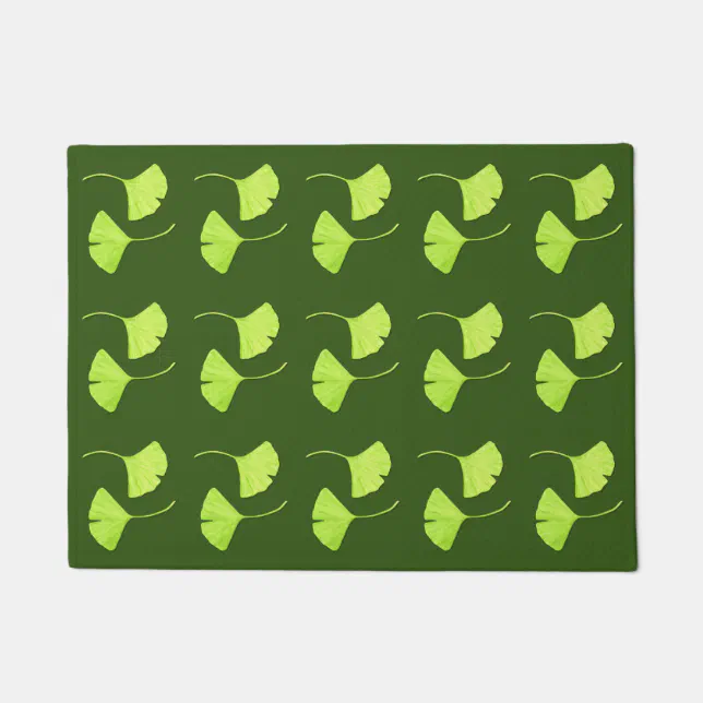 Ginkgo Leaves Doormat | Zazzle