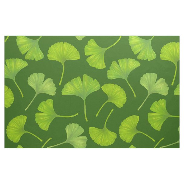 Yellow Ginkgo Leaves Pattern Fabric | Zazzle