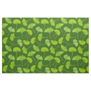 Yellow Ginkgo Leaves Pattern Fabric | Zazzle