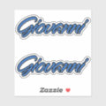 Giovanni Name blue sticker Sticker Stickerset | Zazzle