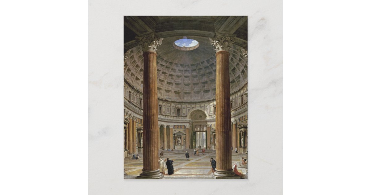 Giovanni Paolo Panini - The Pantheon, Rome Postcard | Zazzle