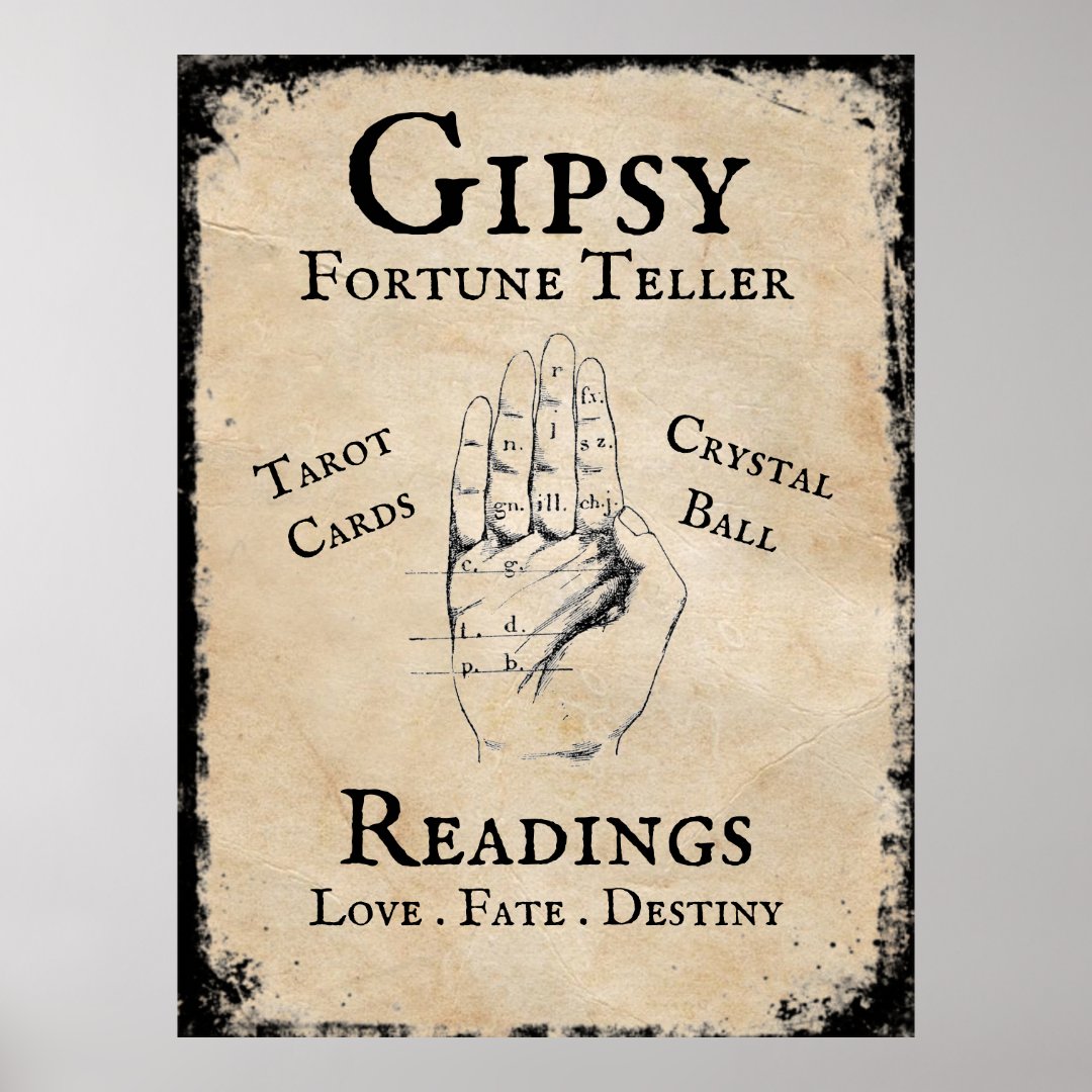 Gipsy fortune telling Halloween prop Poster | Zazzle