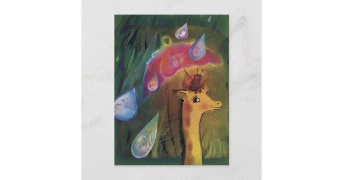 Giraffe and Ladybug*** Postcard | Zazzle