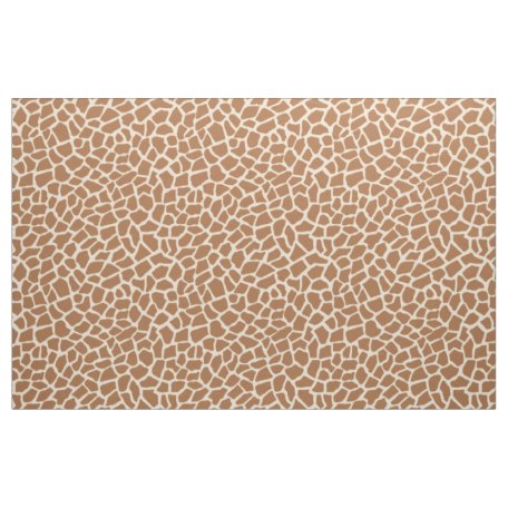 Giraffe Animal Print Brown and Yellow Pattern Fabric | Zazzle