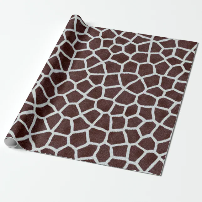 Giraffe animal print wrapping paper | Zazzle