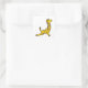 Giraffe at Yoga Stretching exercises Leg Square Sticker | Zazzle