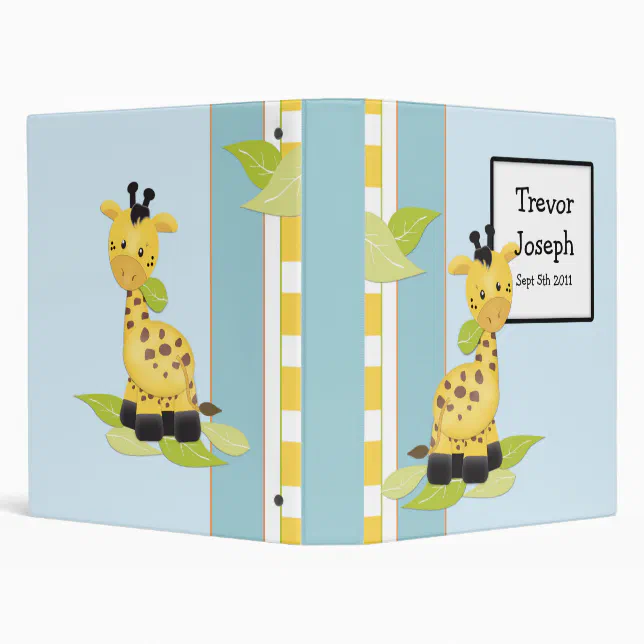 Giraffe Baby Photo Album Binder | Zazzle