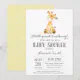 Giraffe Baby Shower Invitation Yellow and Gray | Zazzle