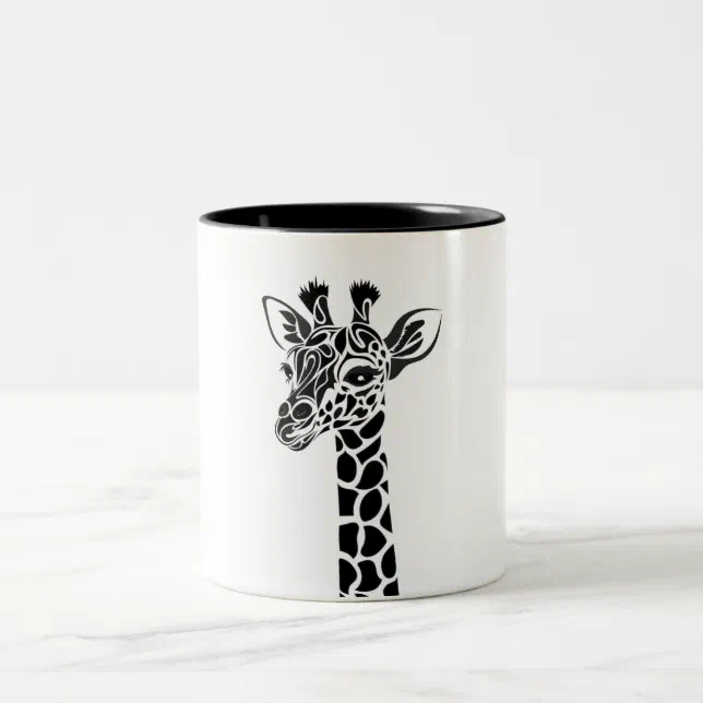 Giraffe coffee mug cup cute custom made design. | Zazzle